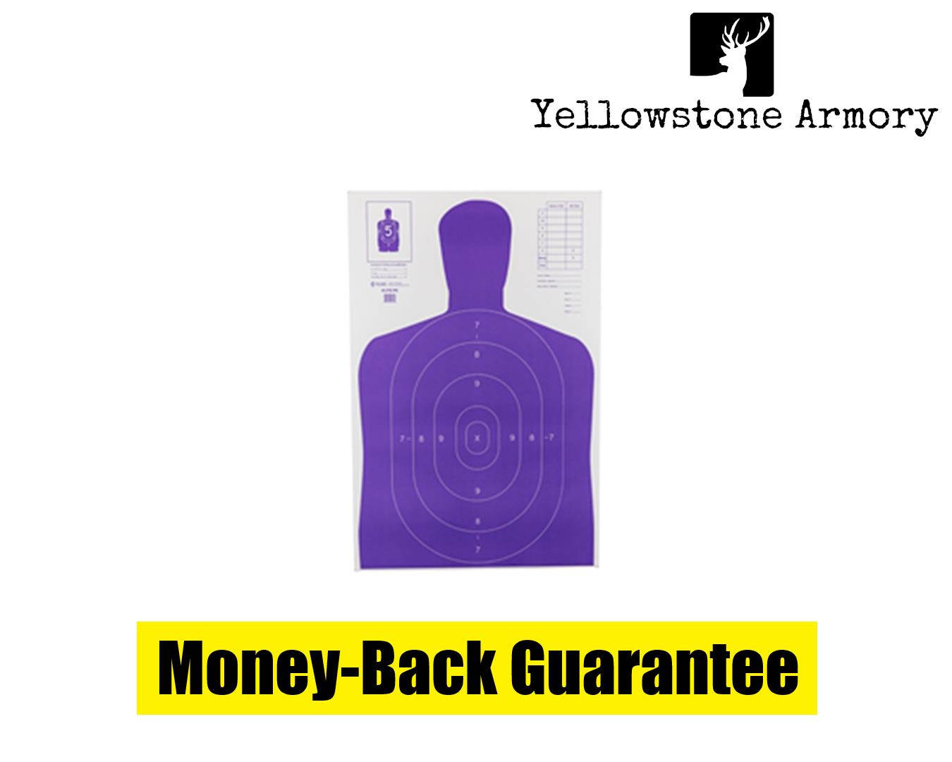 ACTION TGT HIVIS FLOR PRP B27E 100PK B-27E-PR-100 - Shooting Targets at ...