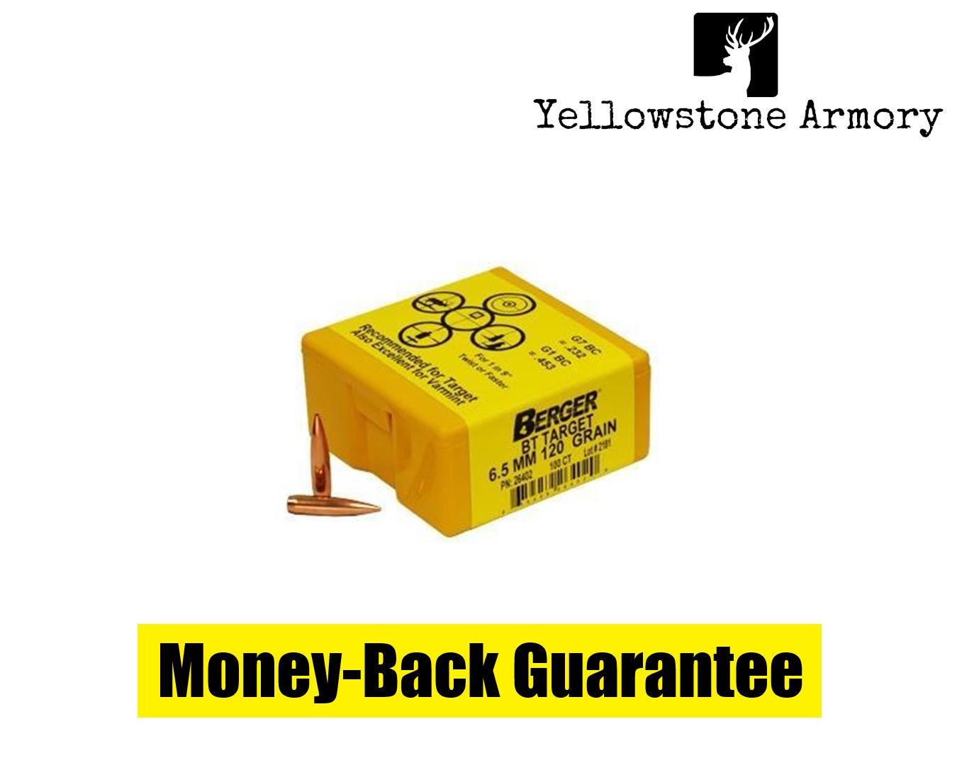 Berger Bullets Target 6.5Mm (0.264'') 120Gr Boat Tail 100/Box 2640 60 ...