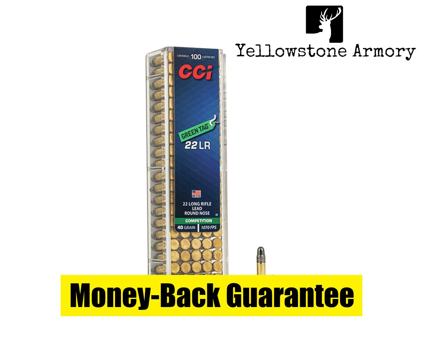 CCI Green Tag Competition Rimfire Ammo 22 LR. 40 gr. LRN 100 rd. 0033 - Other Ammunition at ...