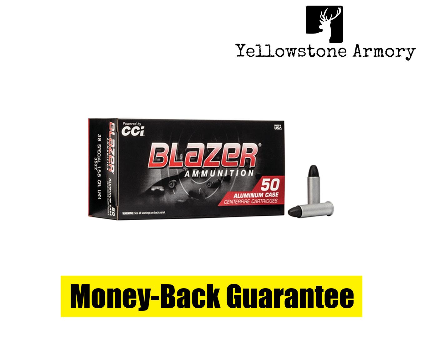 CCI Blazer Pistol Ammo 38 Spl 158 gr. Lead Round Nose 50 rd. 3522 - Pistol Ammunition at ...