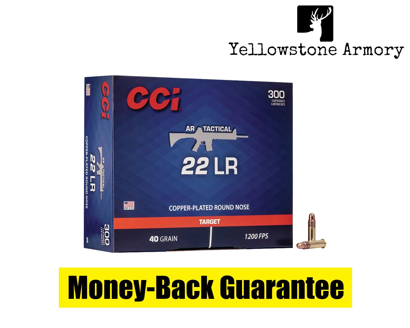 CCI Target & Plinking AR Tactical Rimfire Ammo 22 LR 40 gr. 0956 ...