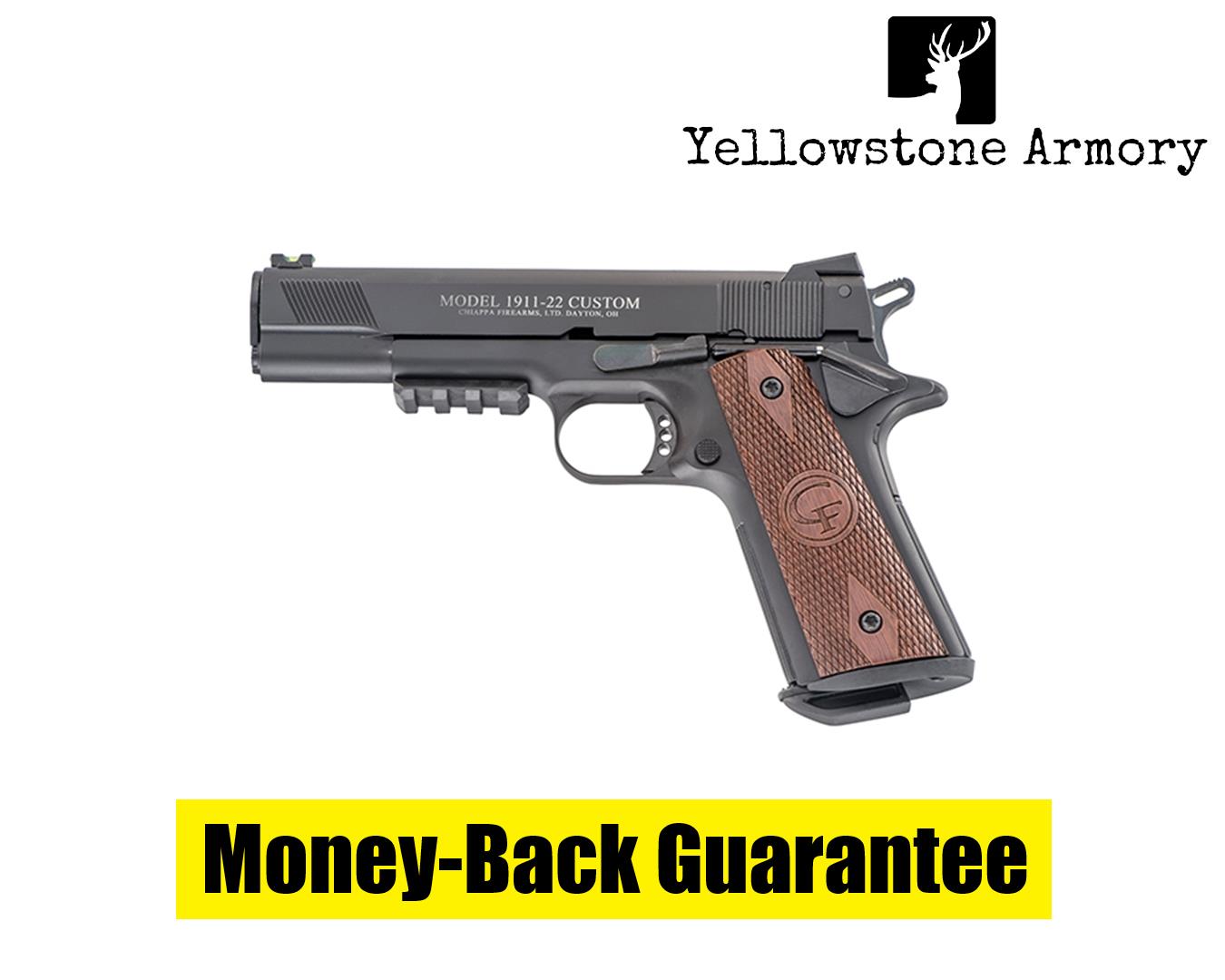 CHIAPPA FIREARMS 1911-22 CUSTOM 22LR 5 CHECKERED WALNUT 401101 - Other ...