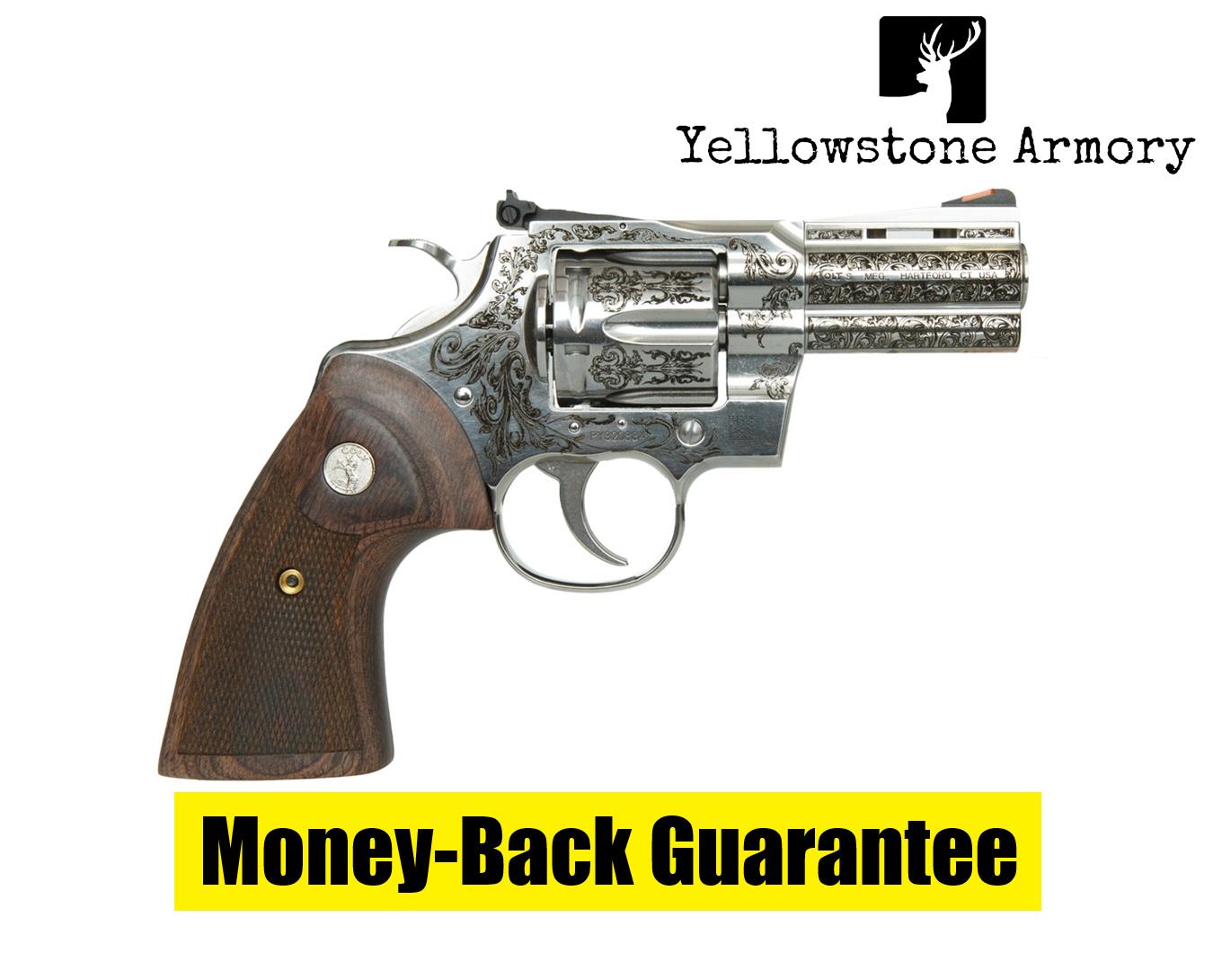 Colt Python Revolver 357 Magazine 3 In Engraved Stainles GCENGPYTHON ...