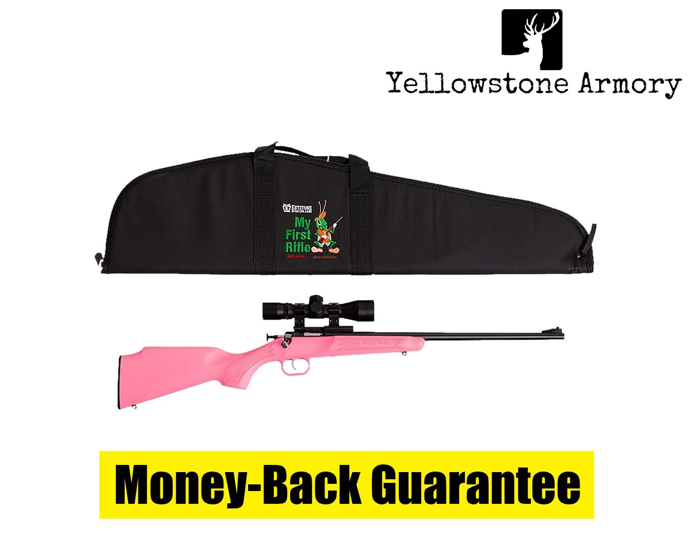 Keystone Crickett Package Rifle 22 LR 16 in. Pink with Scope RH ...