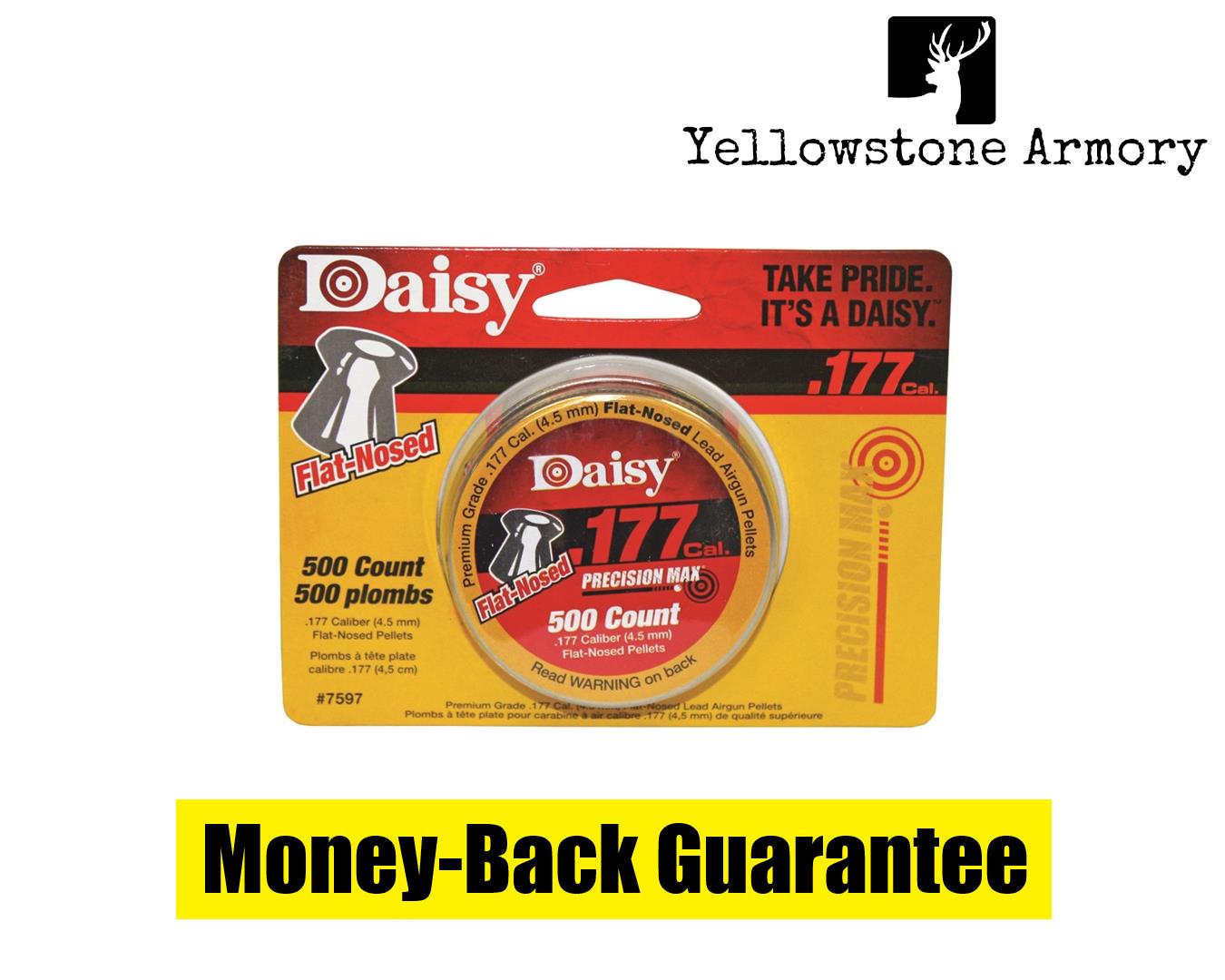 Daisy .177 Cal. Flat Pellets 500 ct. Tin 987597-406 - Air Gun ...