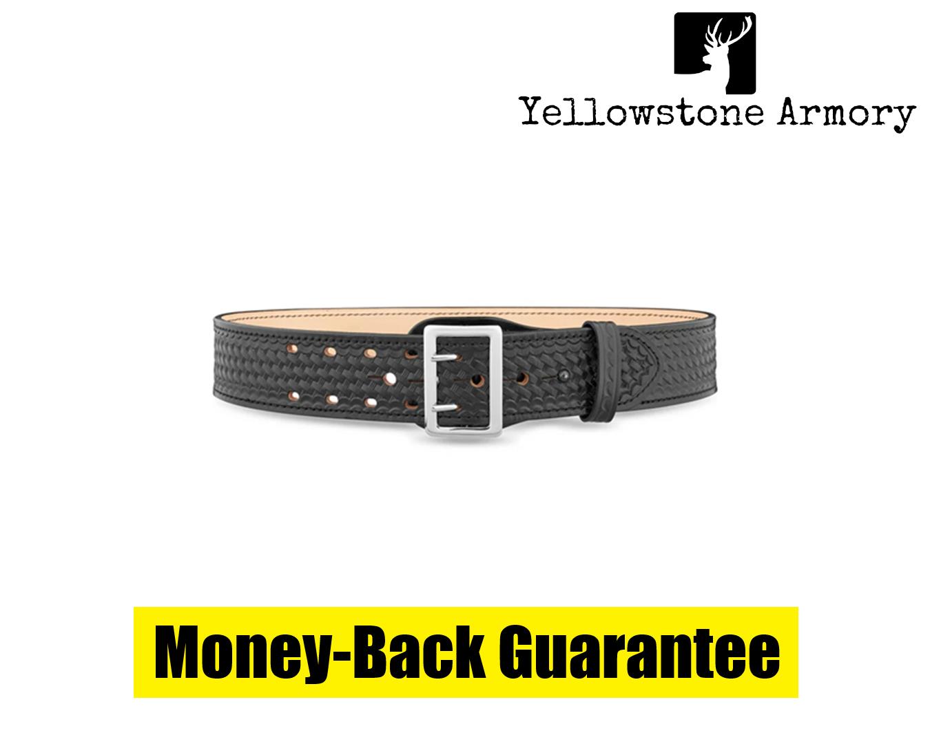 man 2-1/4"" Basketweave Leather Sam Brown 2 Row Stitch 1021-36-9001 ...