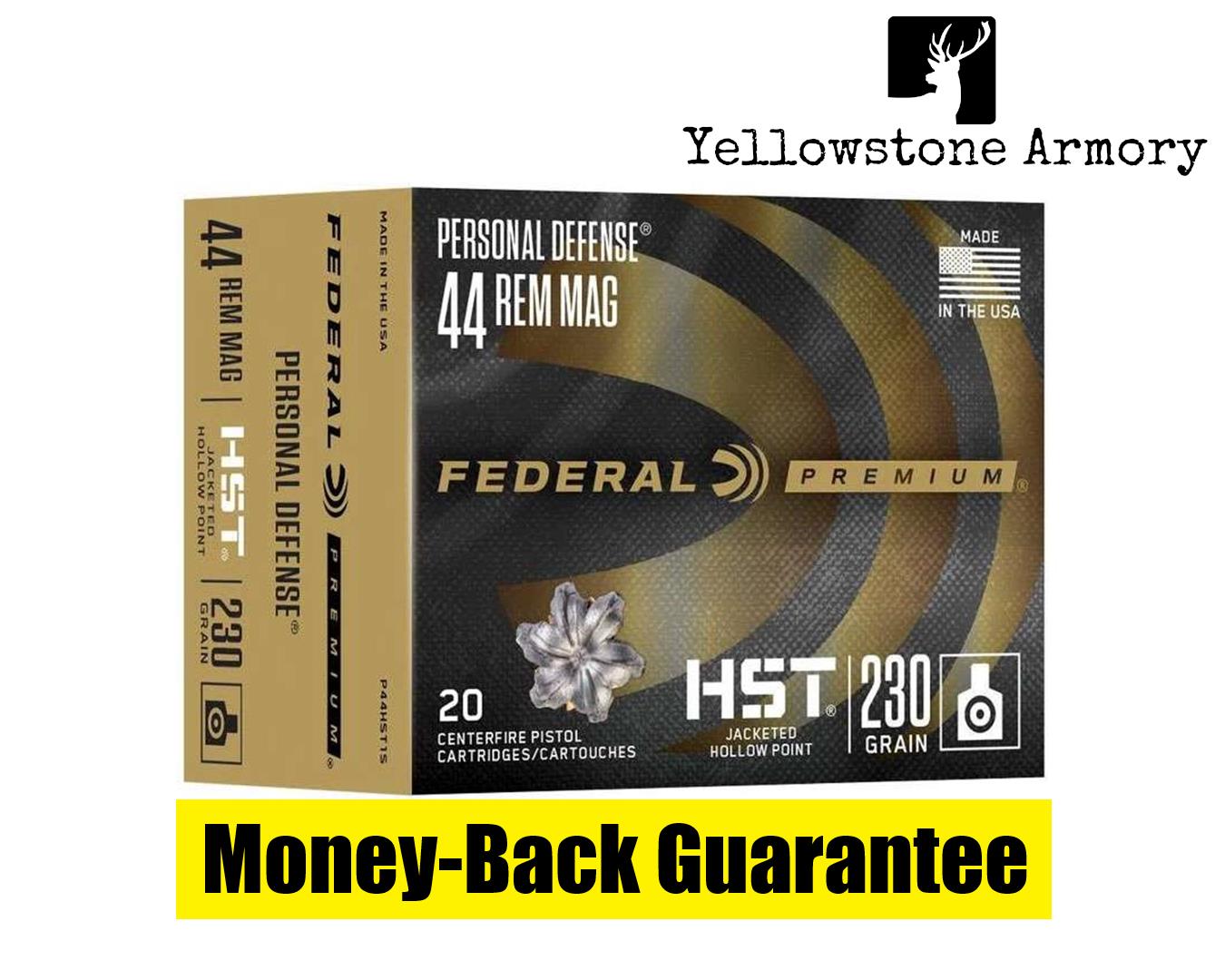 FEDERAL AMMO PERSONAL DEFENSE 44REM HST JHP 20/10 P44HST1S - Other ...