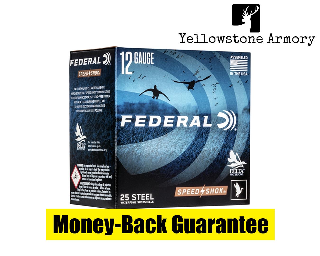 FEDERAL AMMO SPEED-SHOK HV 12GA 2.75 1-1/8OZ #BB 25/10 WF145BB ...