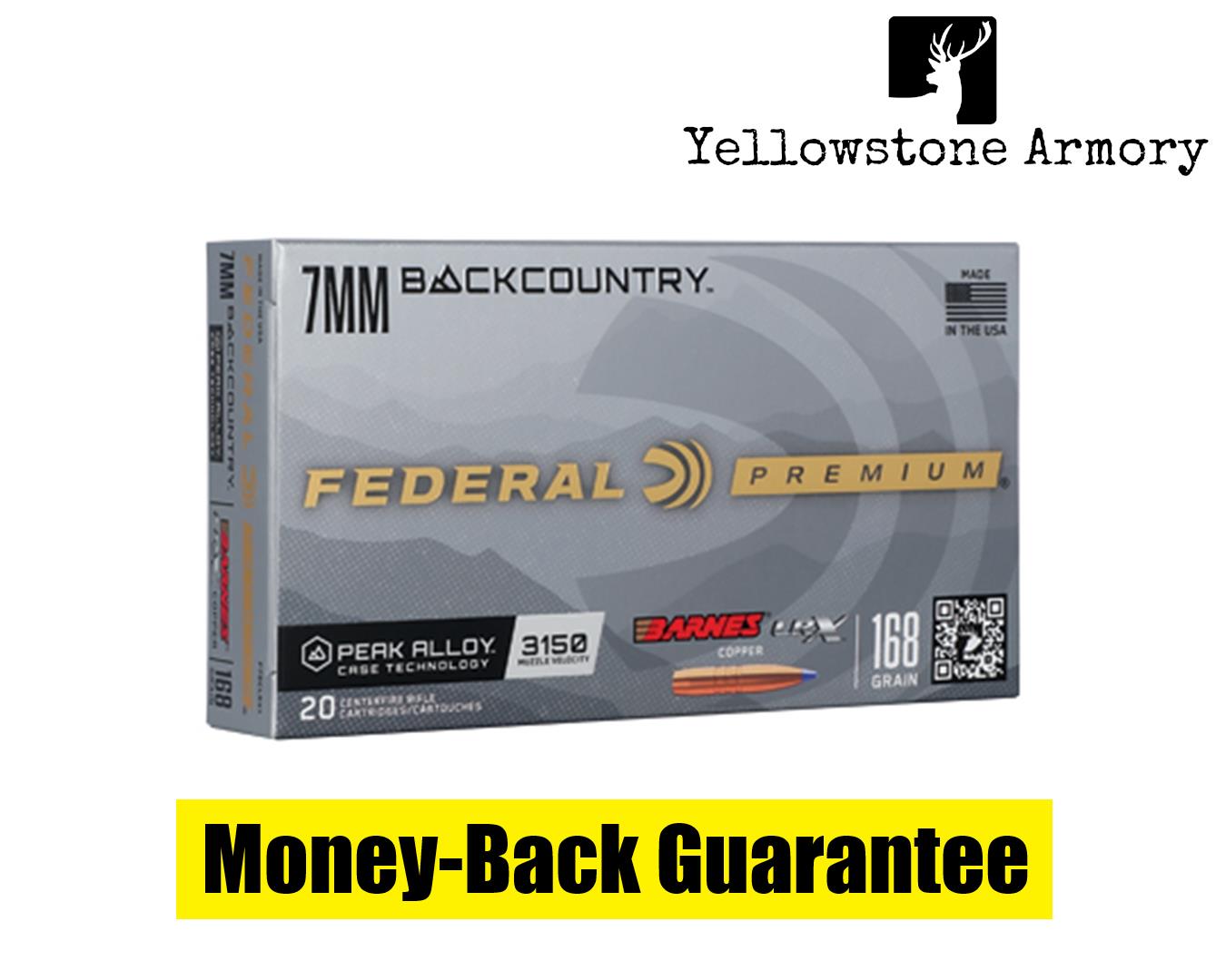 Federal BARNES LRX COPPER 7MM BACKCOUNTRY 168GR POLYMER BT 20/BOX ...