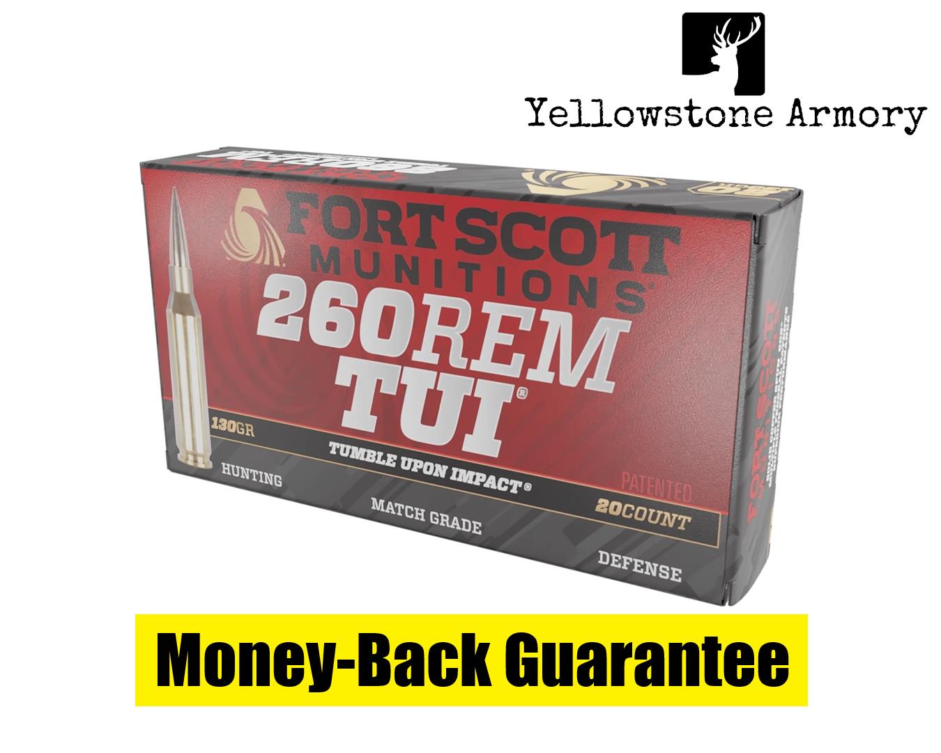 FORT SCOTT MUNITIONS 260REM 130GR TUI 20RD 260-130-SCV2 260130SCV2 ...