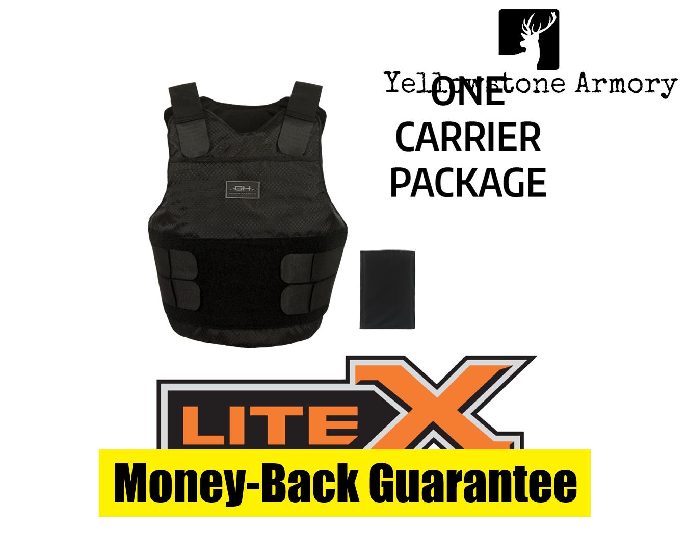 GH Armor Systems LiteX LX02 Level IIIA Carrier GH-LX02-IIIA-M-1-2XLRB ...