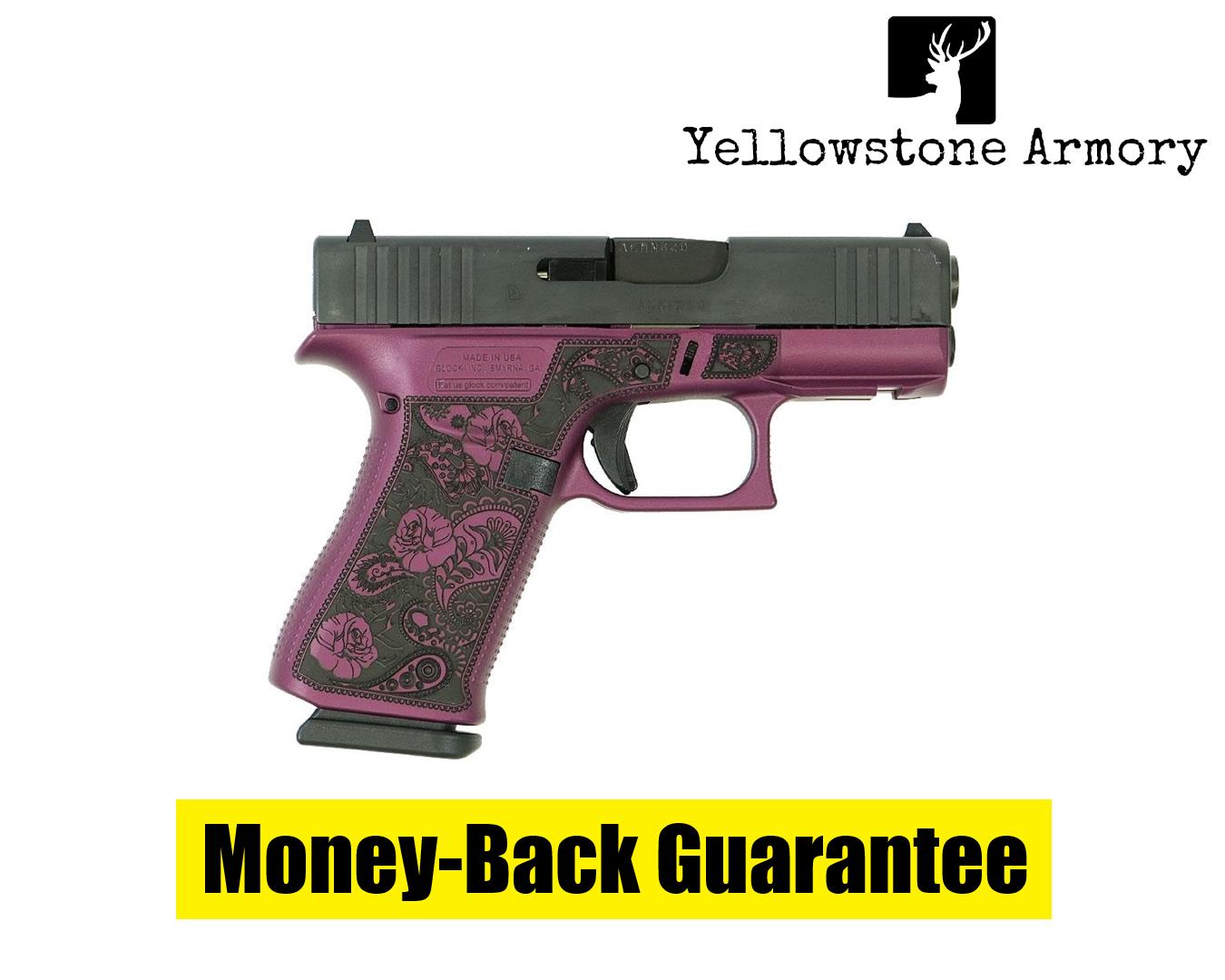 Glock 43X "Paisley Grip" Black Cherry Handgun 9Mm Luger UX4350201FR ...