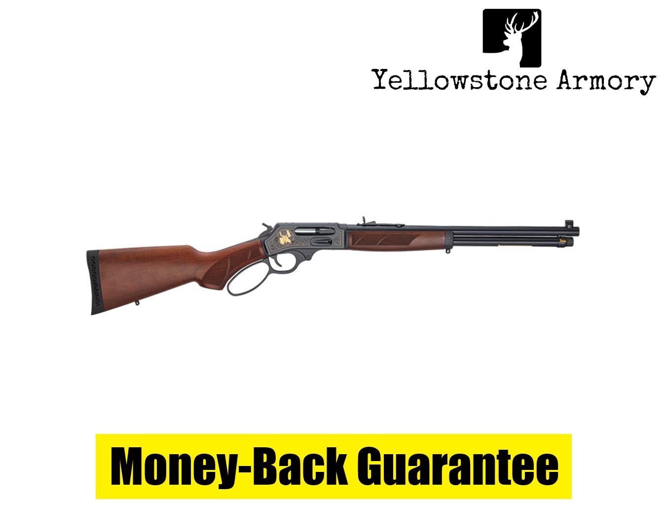 Henry Steel Wildlife Rifle 45-70 Gov't 18.43In Sg Engraved Blued St ...