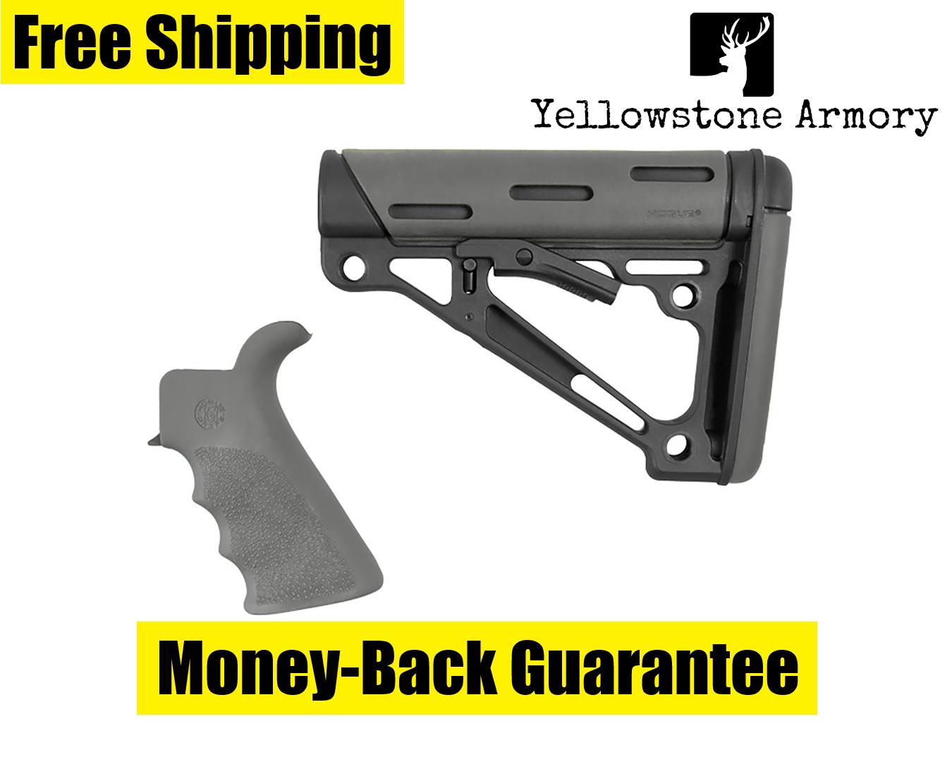 Hogue OverMolded AR-15 Kit Grey w/ Grip and Buttstock 15556 - Hunting ...