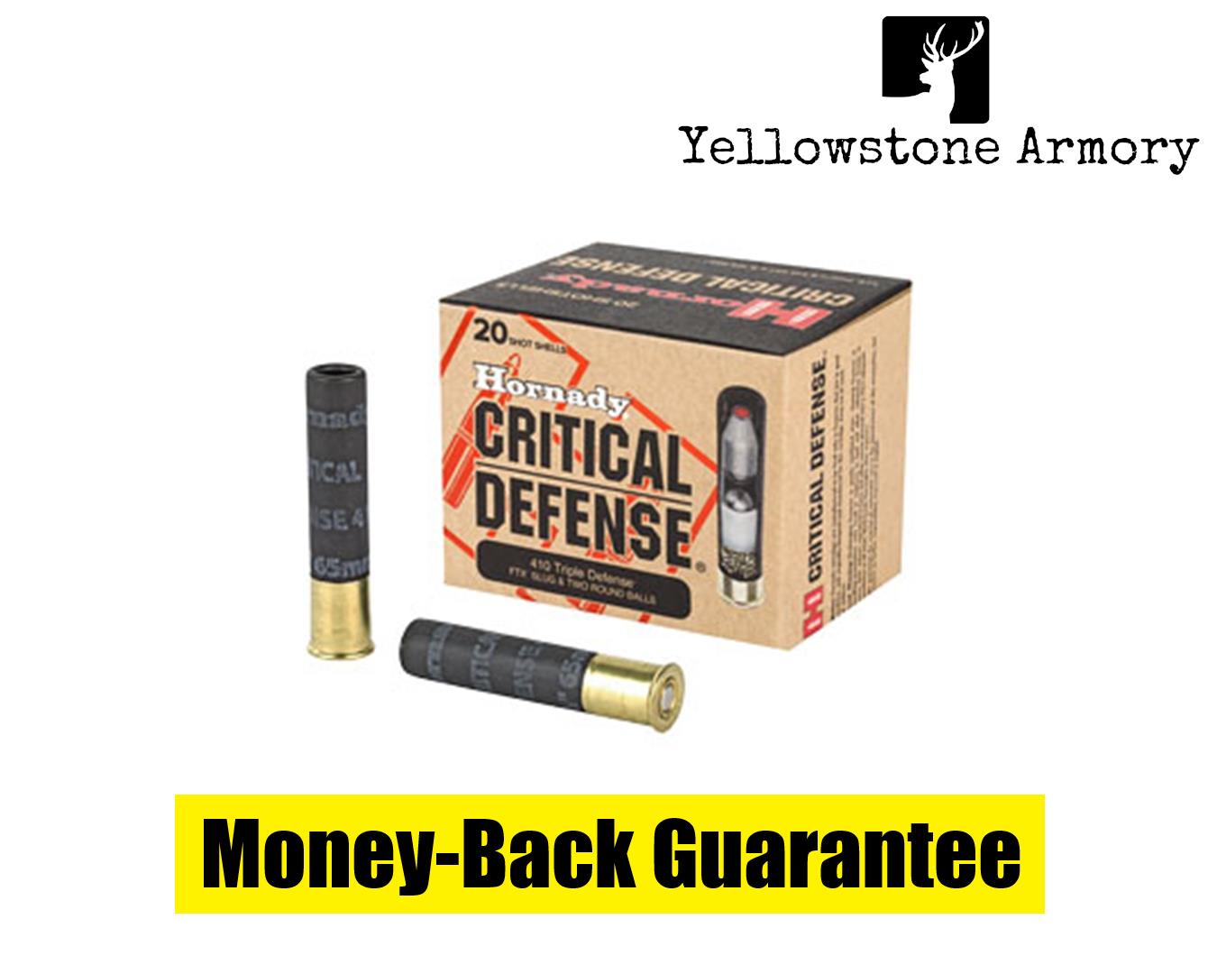 Hornady Critical Defense FTX Slug Pistol Ammo 410 ga. 2.5 in. 2 Round ...