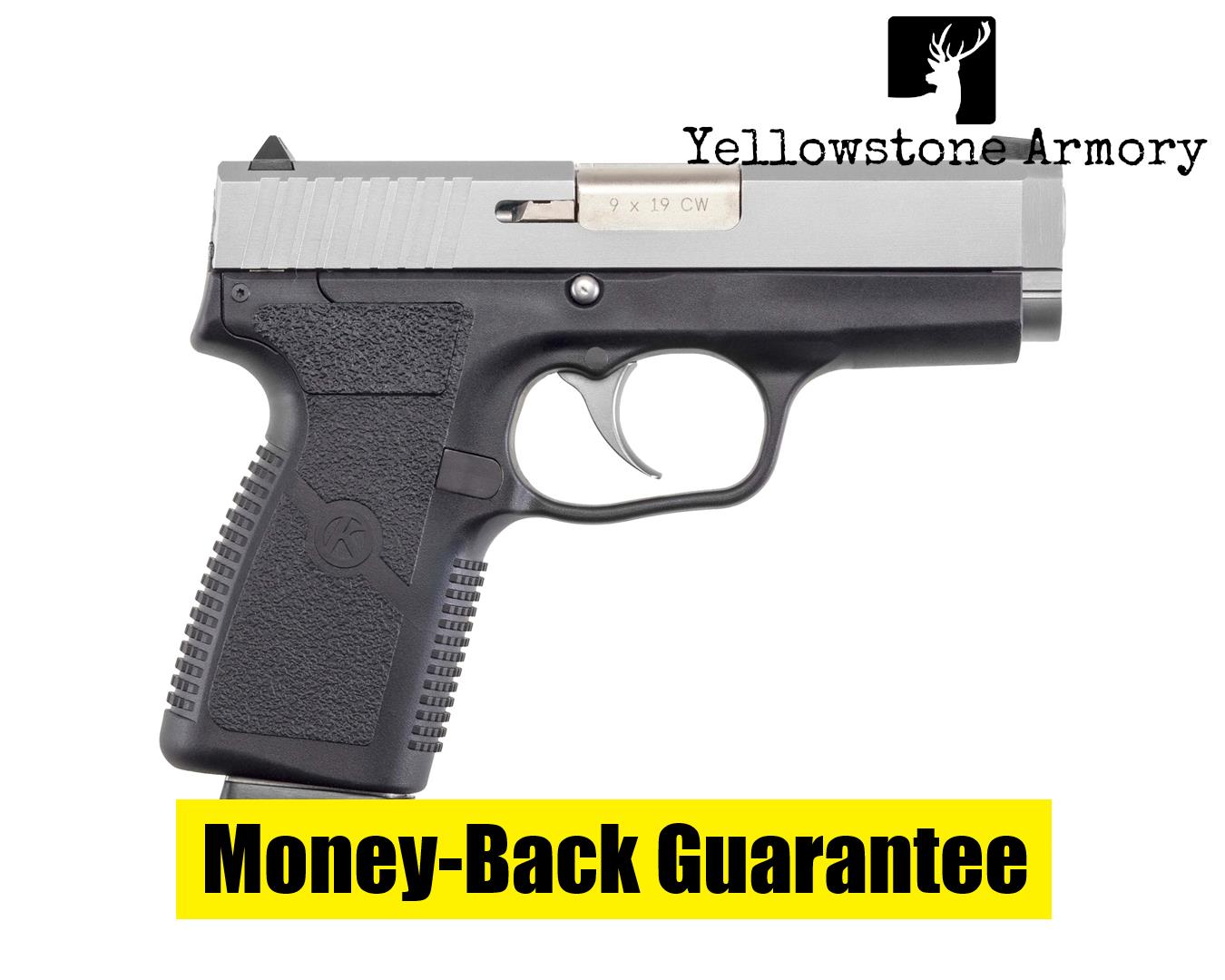 Kahr CW9 Pistol 9mm 3.6 in. Two Tone Black and Stainless 7 rd. CW90G93 ...