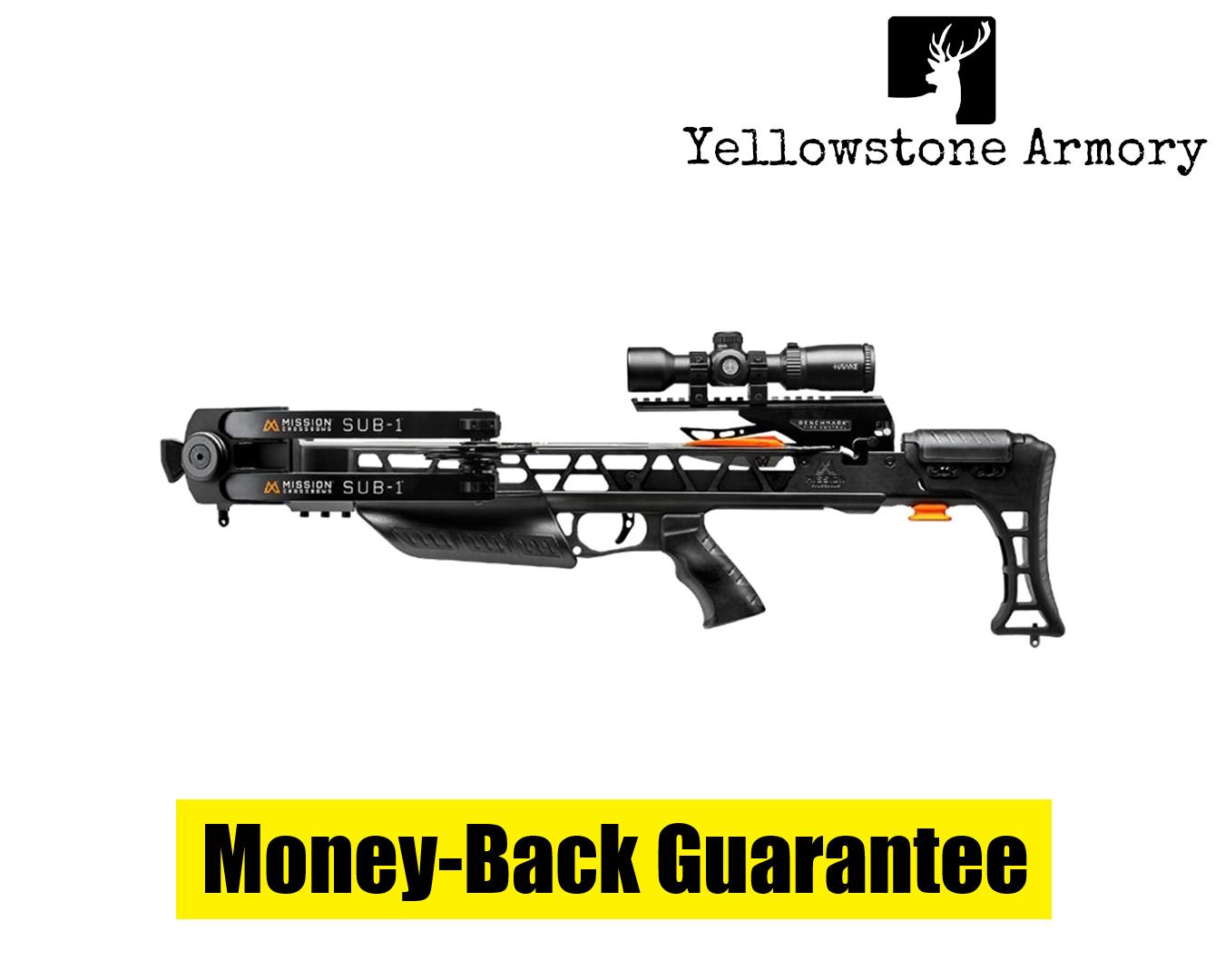 MISSION ARCHERY CROSSBOW SUB-1 PACKAGE 385FPS BLACK XK031 - Crossbows ...