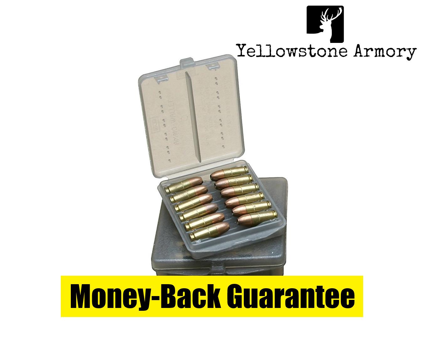 MTM 12 Rounds Case-Gard Ammo Wallet 44 Rem Mag/44 Special Clear W12B-44 ...