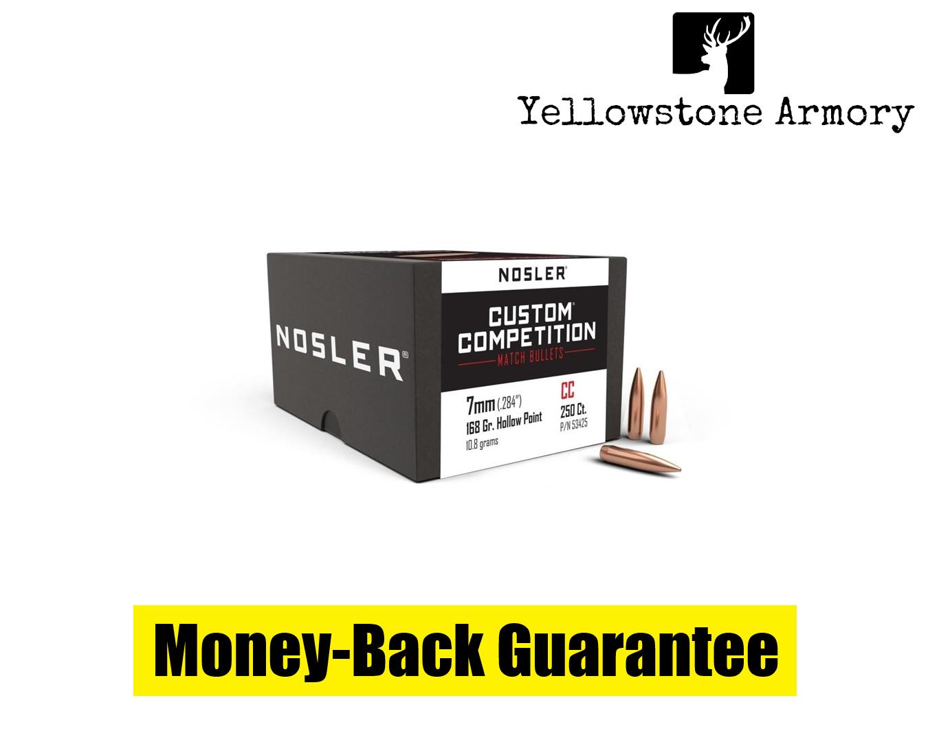 Nosler Custom Competition Bullets 7mm .284" 168 gr HPBT 250/ct 53425 ...