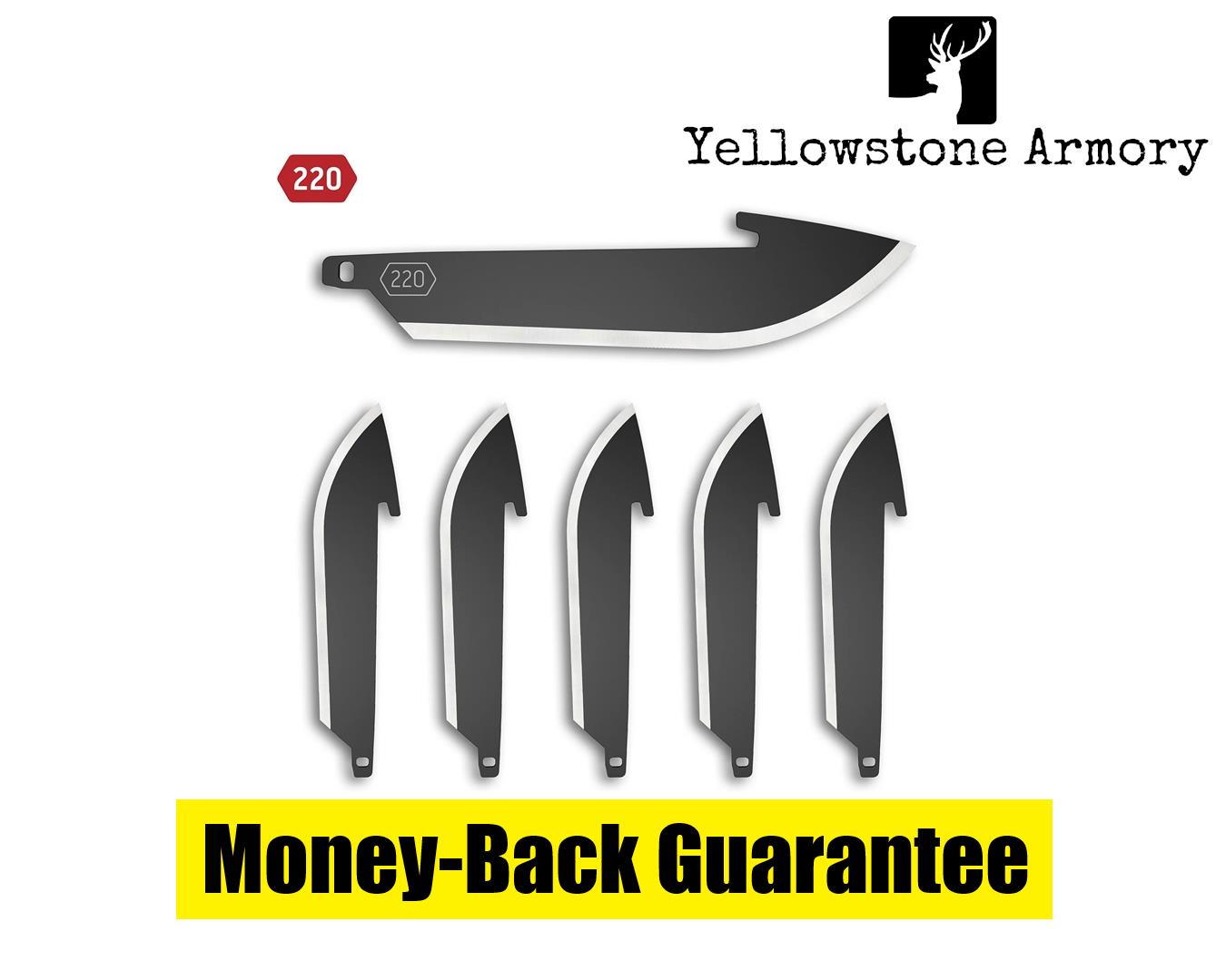 OUTDOOR EDGE 2.2" DROP POINT BLADE PACK BLACK BLADES 6-PACK RR22K6C ...