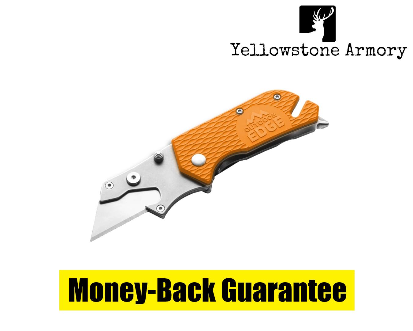 Outdoor Edge Utilipro Folding Utility Knife Orange UPB-10C - Pocket ...