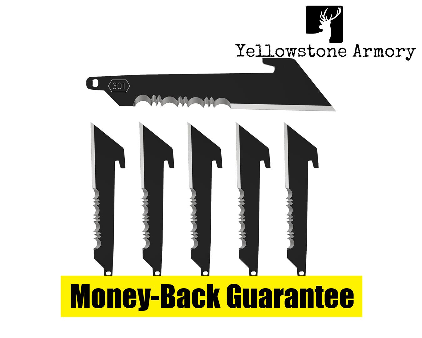 Outdoor Edge Utility Replacement Blades Serrated Black 3 in. 6 ...