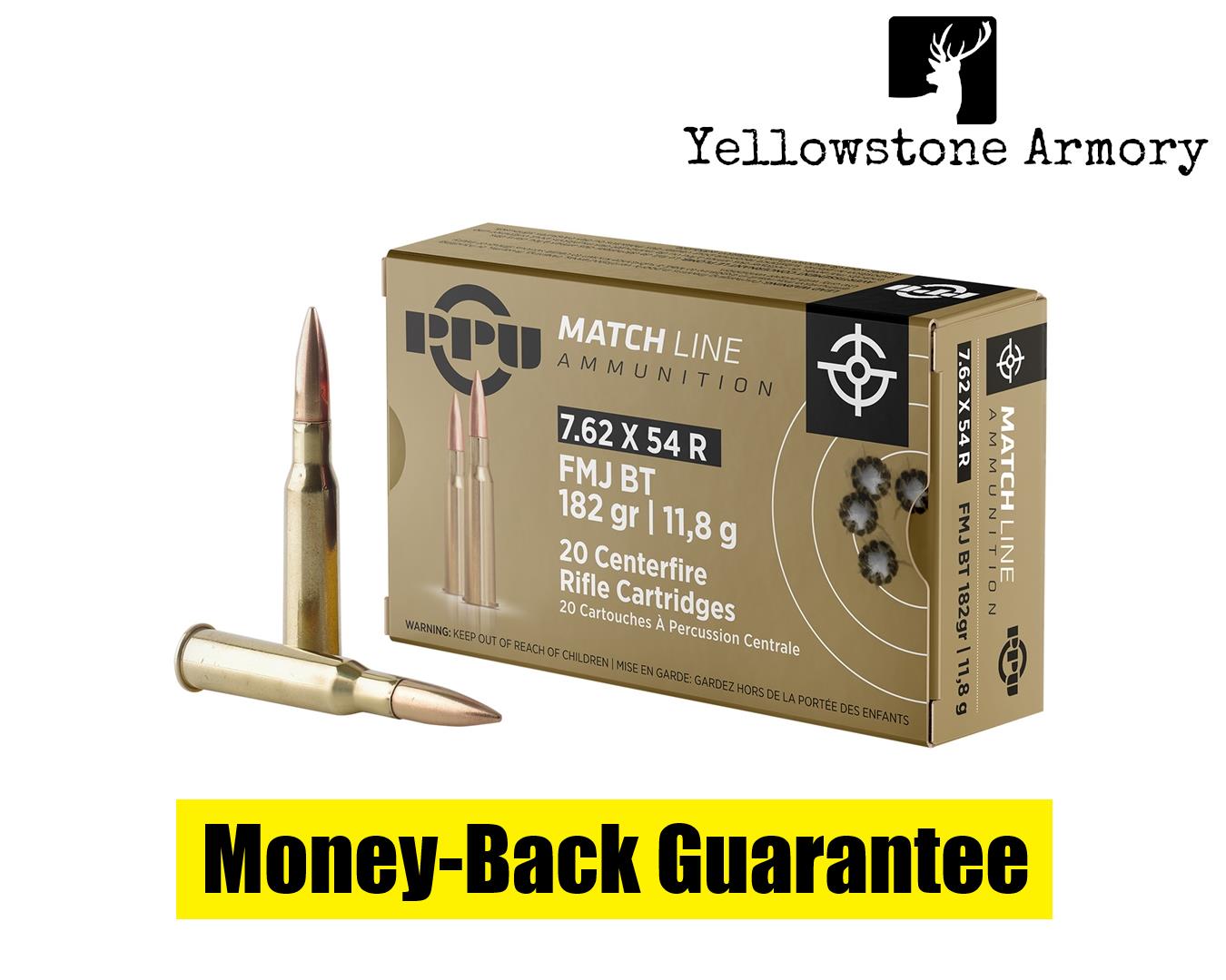 PPU PPM7 Match 7.62x54mmR 182gr Full Metal Jacket 20 Per Box/10 Case - Rifle Ammunition at ...
