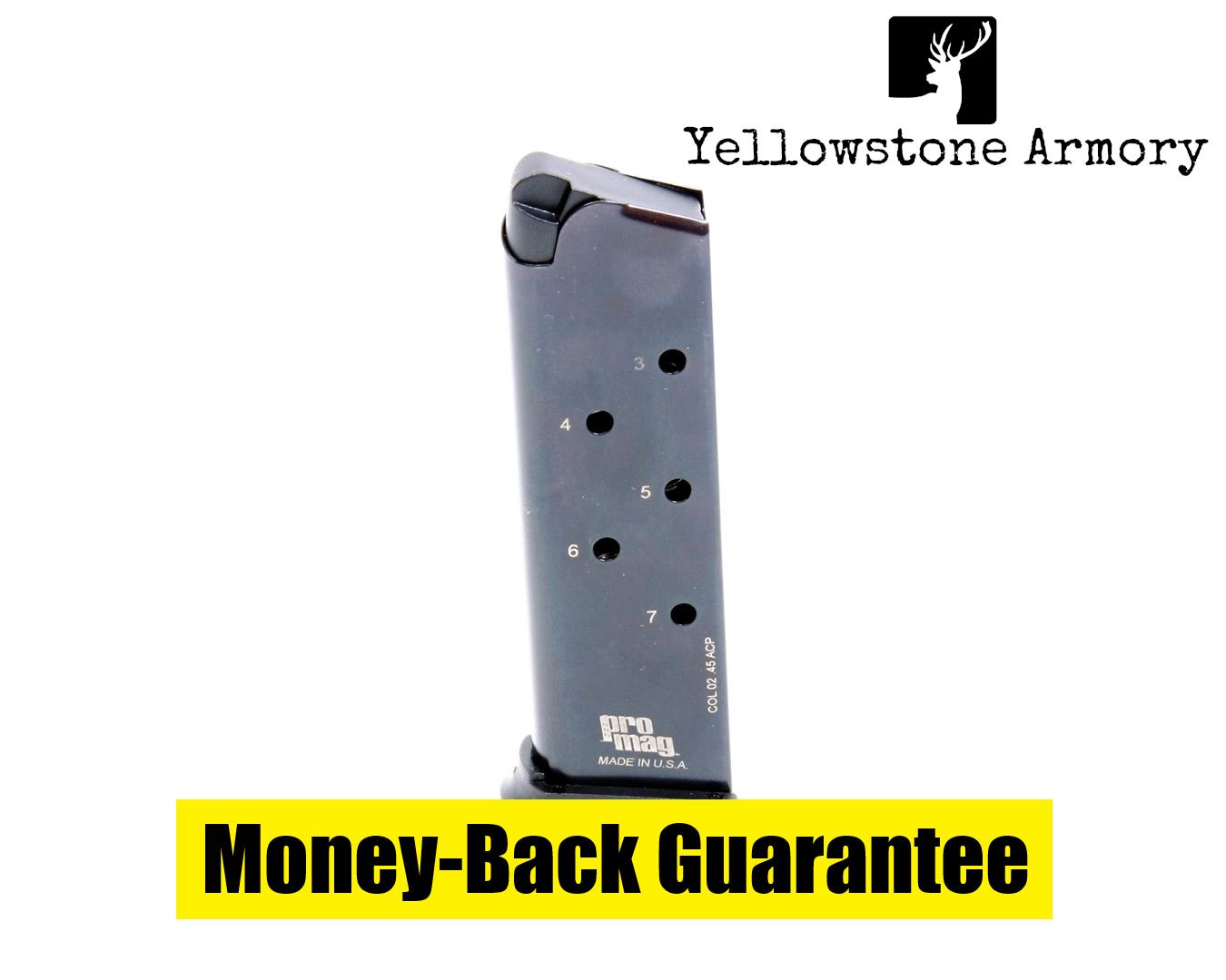 ProMag COL02 Standard 7rd 45 ACP Fits 1911 Government Blued Steel ...