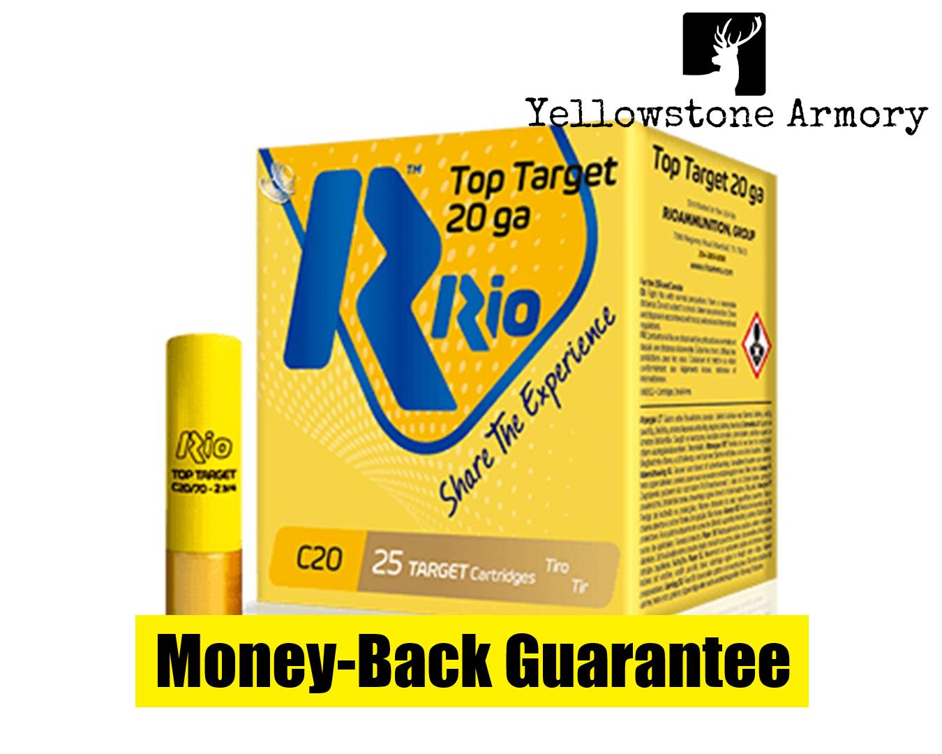 Rio Top Target Shotshell 20 ga 2-3/4" 7/8 oz #8 25/Box TT208 - Shotgun ...