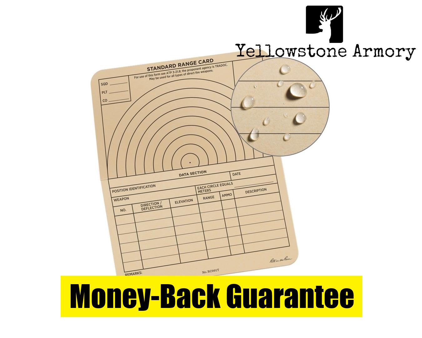 Rite in the Rain 6 X 5 Combat Range Card RC991T - Other Hunting Gear at ...