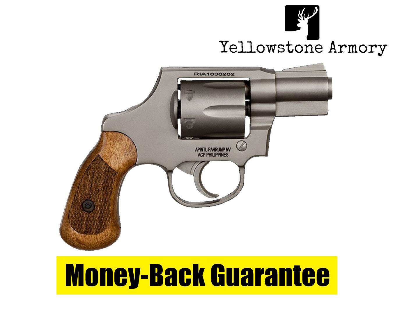Rock Island M20 Spurless Revolver 38 Spl 2 in. Matte Nickel Wood Grip ...
