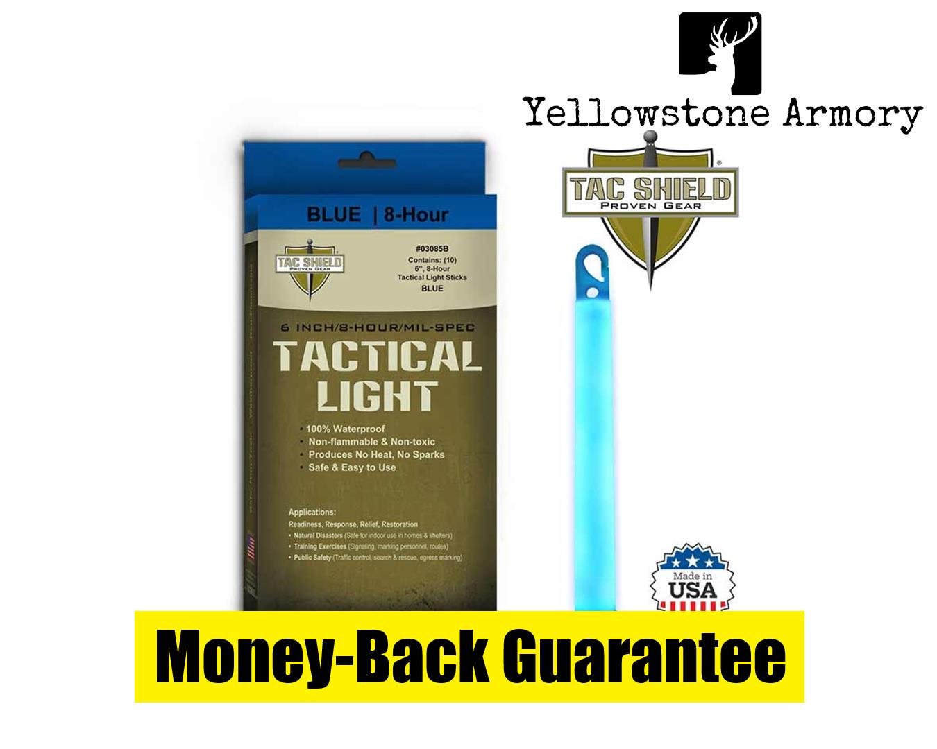 TAC SHIELD TACTICAL 8 HR LIGHT STICK 10 PK BLUE 03085B - Survival Gear ...