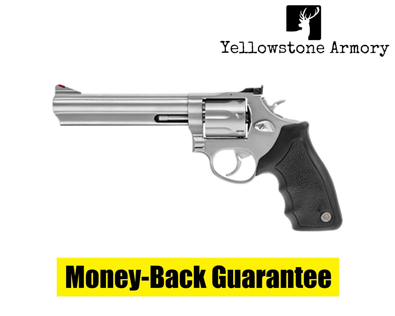 TAURUS 66 357MAG 6" AS 7-SHOT MATTE STAINLESS STEEL RUBBER 2-660069 ...