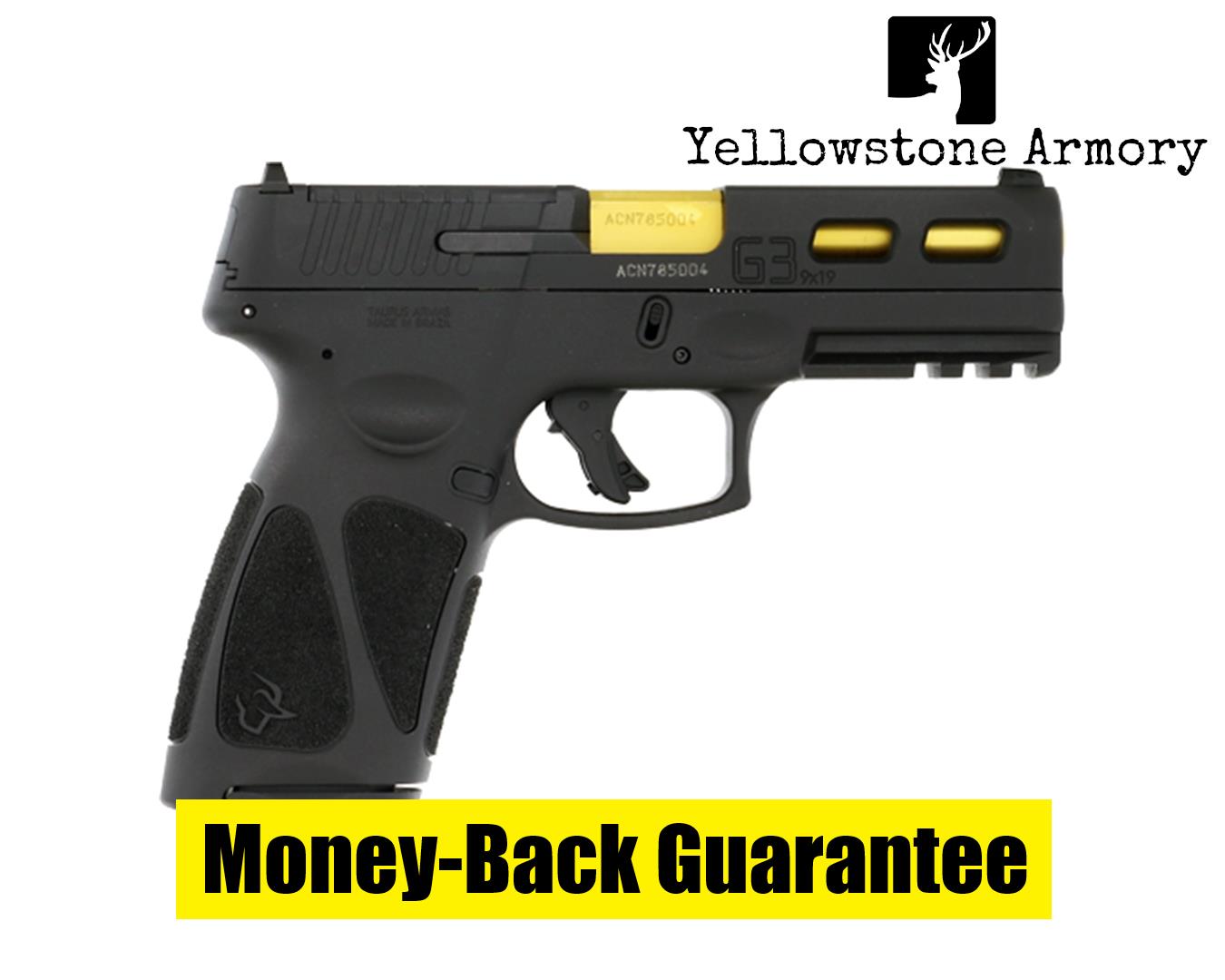 TAURUS G3 TORO 9MM 17-SHOT GOLD CUSTOM SLIDE CUTS (TALO) 1G3P941TL1 ...