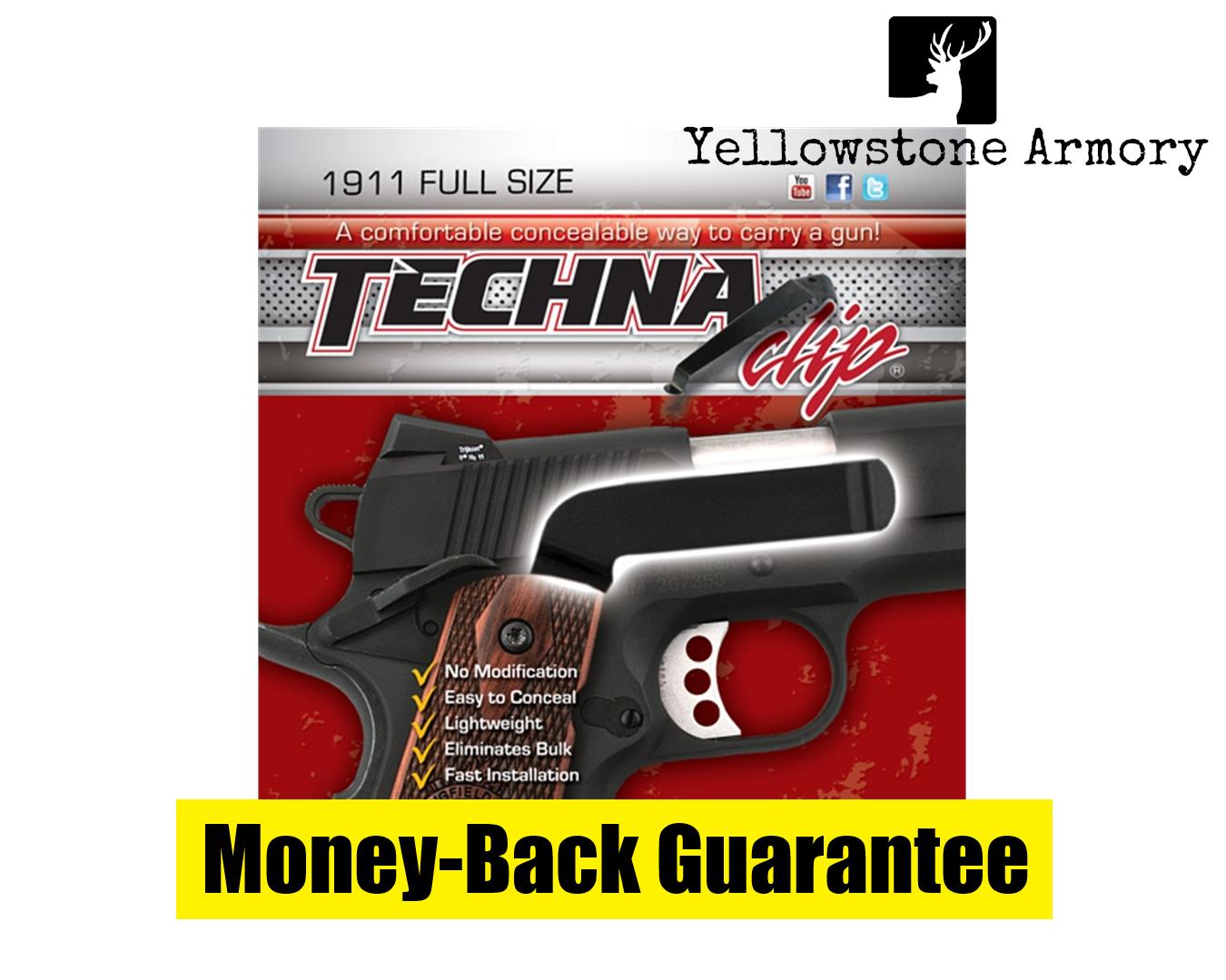 TECHNA CLIP 1911 FULL SIZE BLK RH COMBR - Gun Cases & Gun Storage at ...