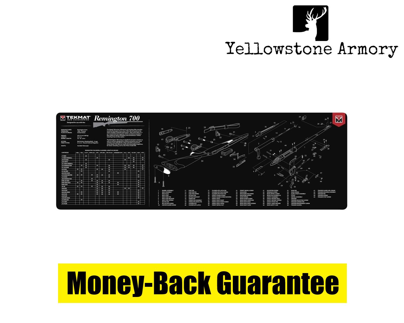 TekMat 12x36 Gun Cleaning Mat - Remington 700 TEK-R36-REM-700 - Gun ...