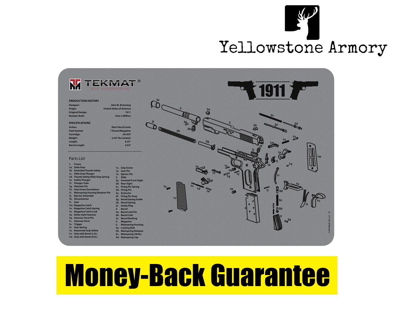 TEKMAT MATS 1911 TEKR171911GY - Gun Cleaning Kits & Gun Cleaning ...