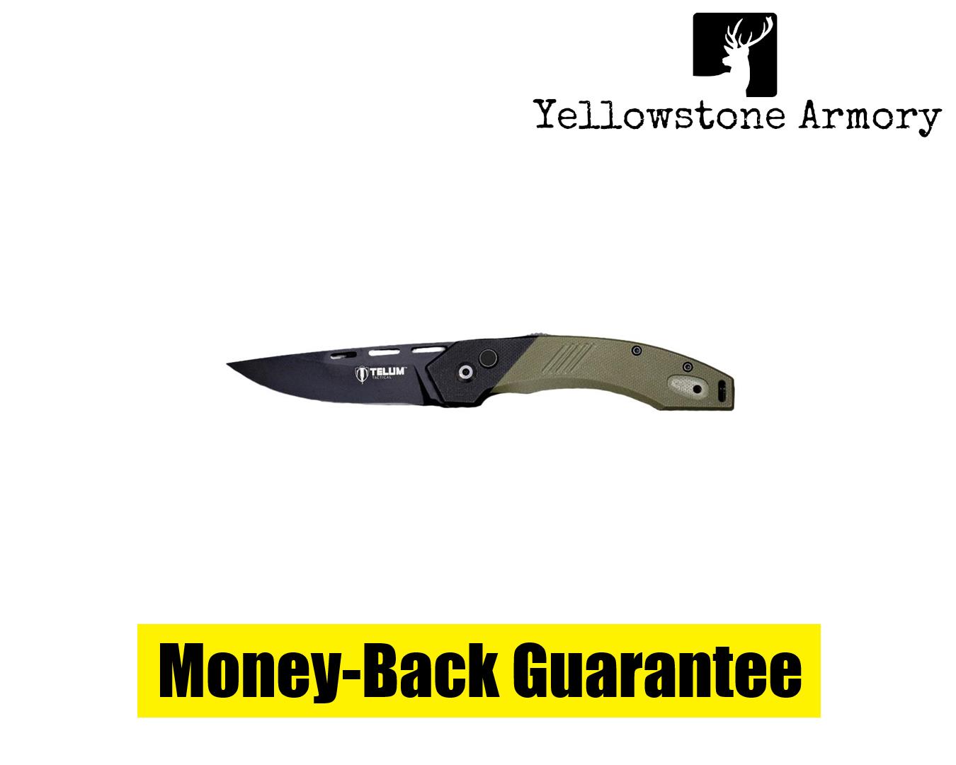 Telum Scorch Tactical Automatic Folding Knife 3-1/2" Drop Point TT3079 ...