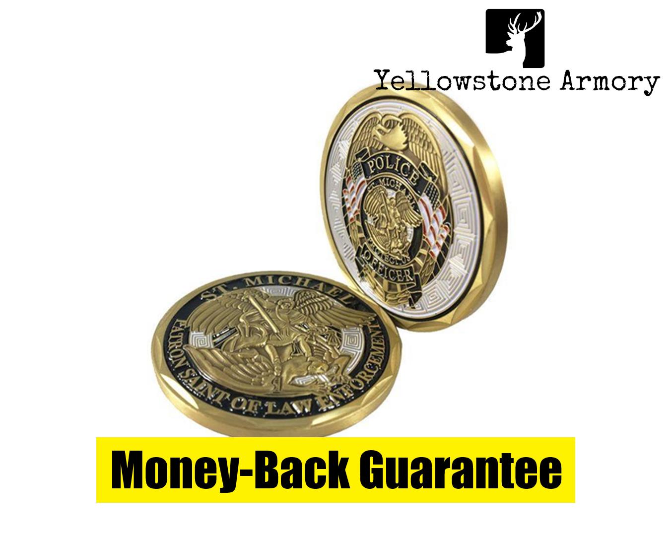 Thin Blue Line Challenge Coin, Saint Michael COIN-MICHAEL - Other ...