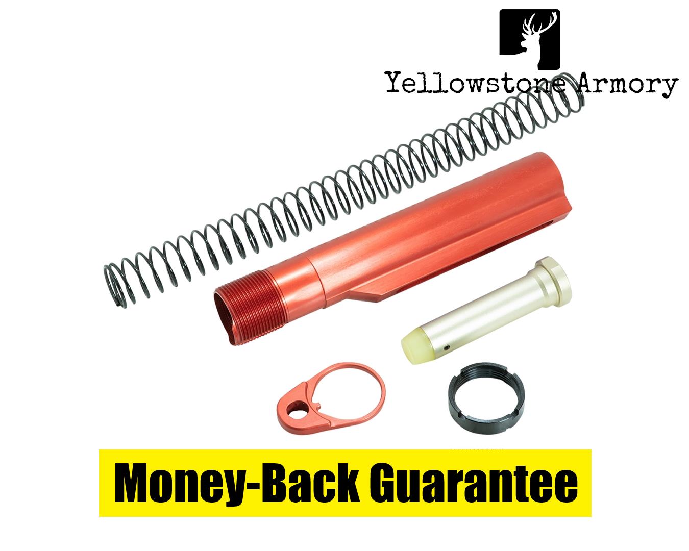 Timber Creek Outdoors ARBTKR Buffer Tube Kit Red Anodized for AR-15 ...