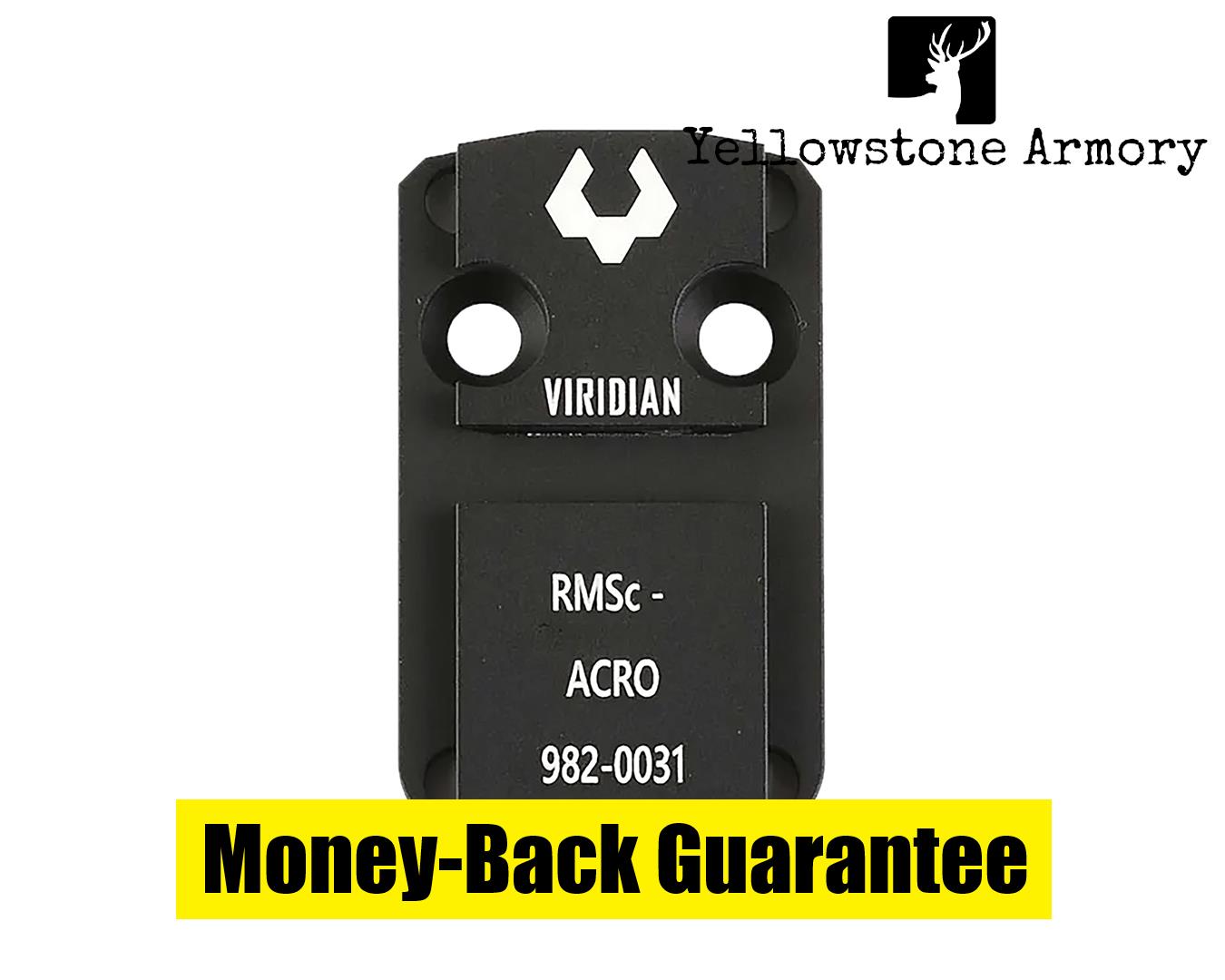 Viridian 9820031 RFX 44 Shield RMSc Mounting Adapter Black Anodized ...