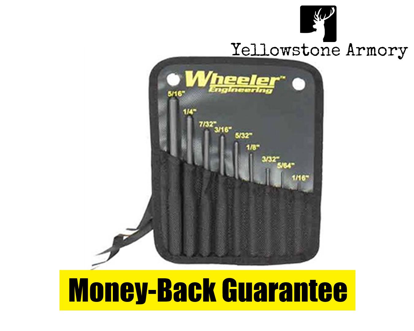 Wheeler 204513 Roll Pin Punch Set Black Steel Knurled Handle 9 Pieces ...