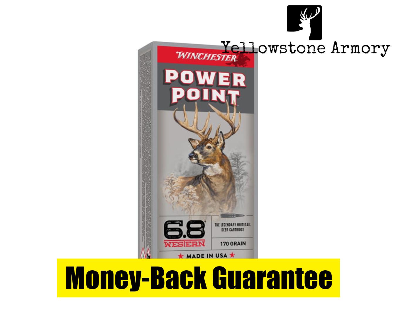 Winchester Power Point Rifle Ammo 6.8 Western 170 gr. Powerpoint SX X68W1 - Rifle Ammo at ...