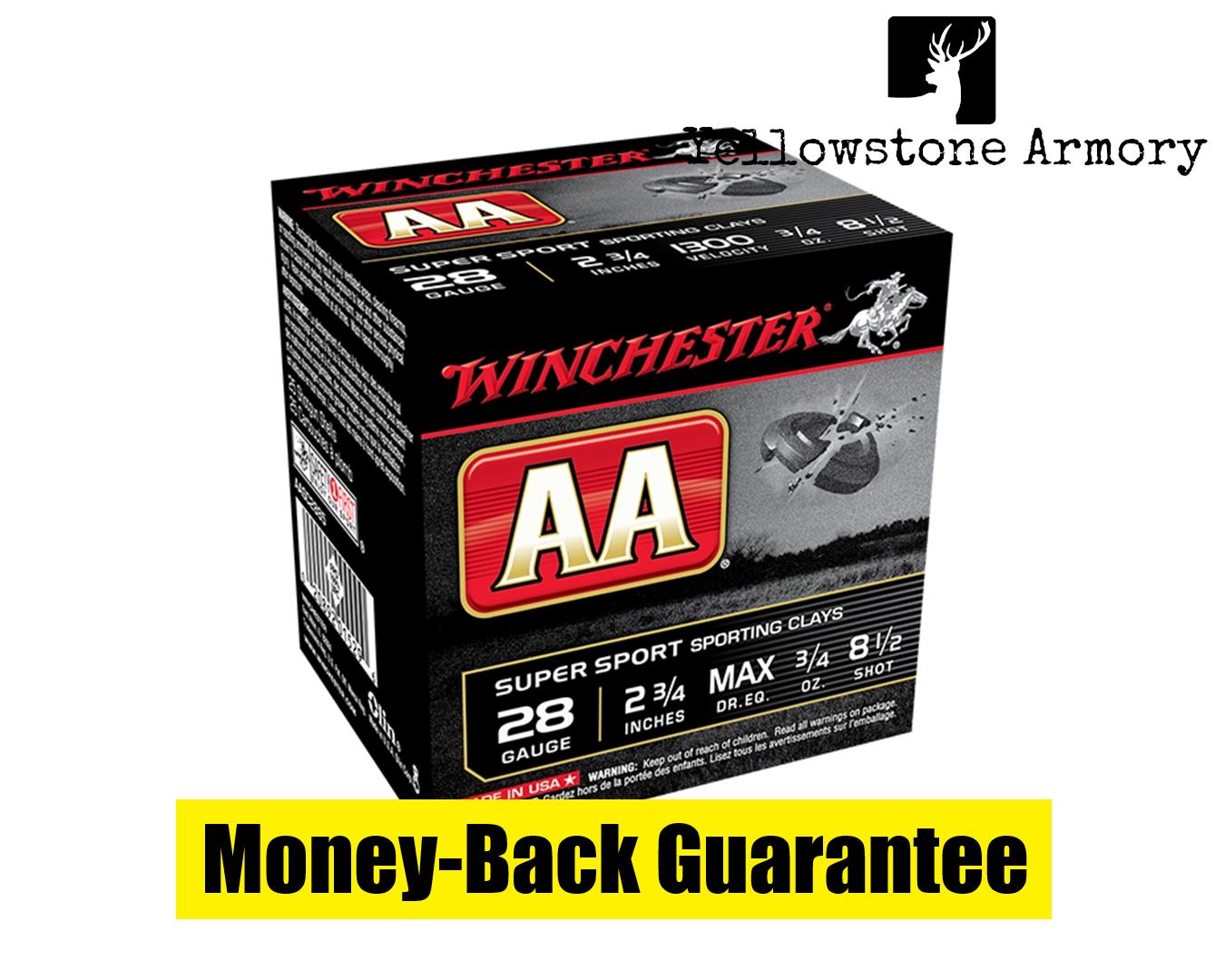 Winchester AA Sporting Clays Load 28 ga. 2.75 in. 3/4 oz. 8.5 Shot ...