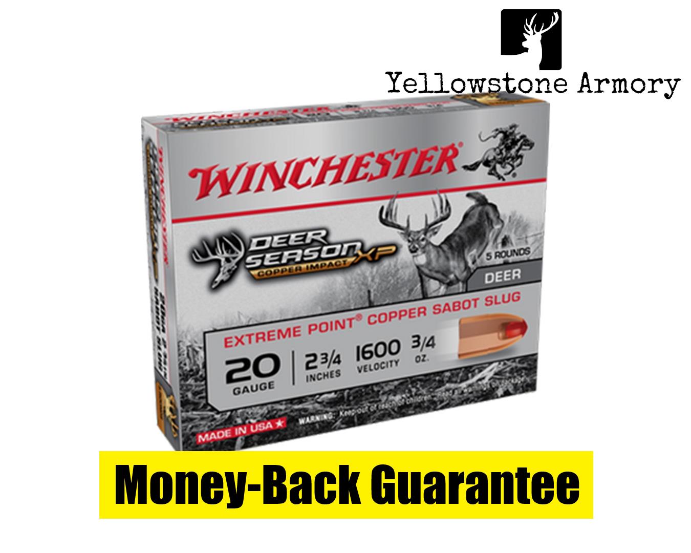 Winchester Copper Impact Sabot Slug 20 ga. 2.75in. 3/4oz. 5 rd. X20CLF ...