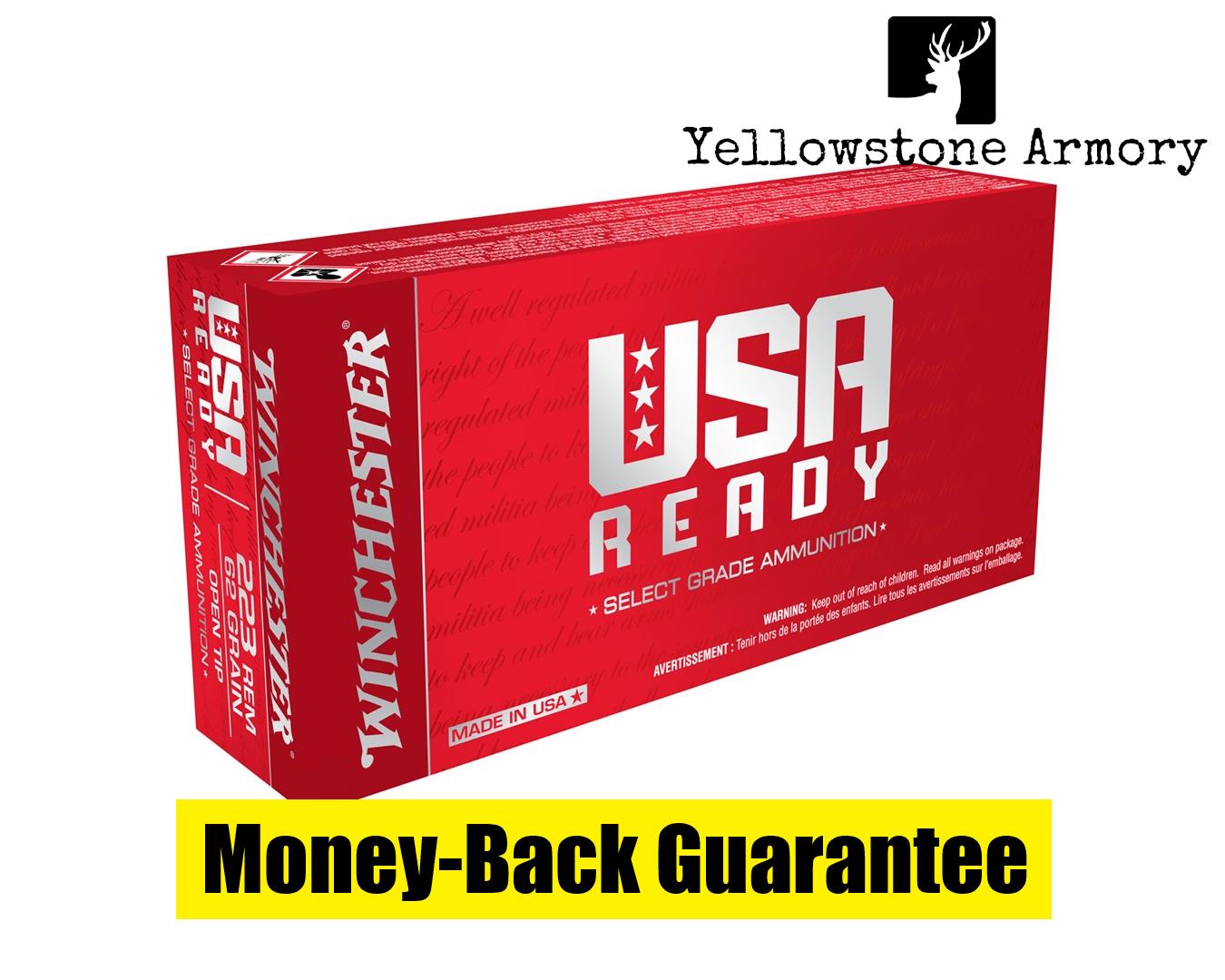 Winchester USA Ready Rifle Ammo 223 Rem. 62 gr. Open Tip 20 rd. RED223 ...