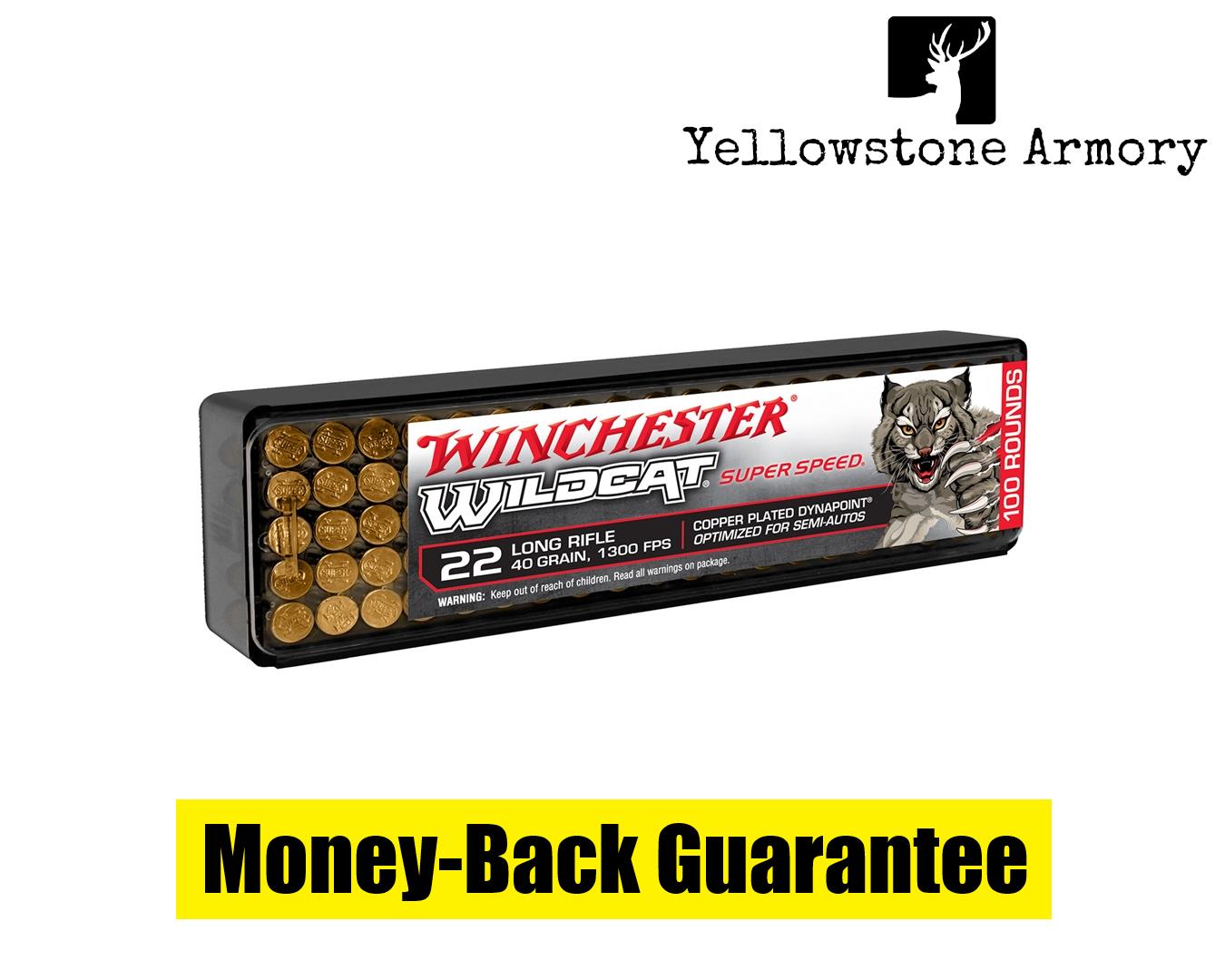 Winchester Wildcat Rimfire Ammo 22 LR. 40 gr. Dynapoint Super WW22LRSSD ...