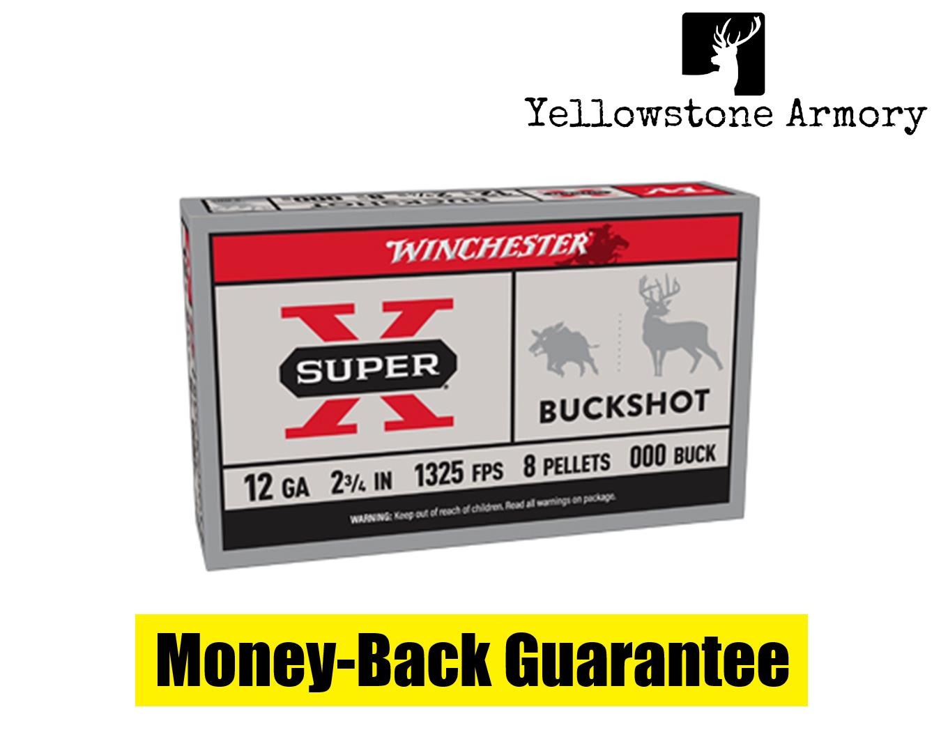 Winchester SUPER X 12 GAUGE 2-3/4'' 9 PELLET #00 BUCKSHOT 5/BOX XB1200 ...